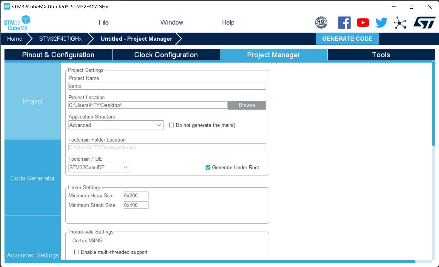 CubeMX + CLion 配置 STM32 开发环境 - Hello World 技术知识库